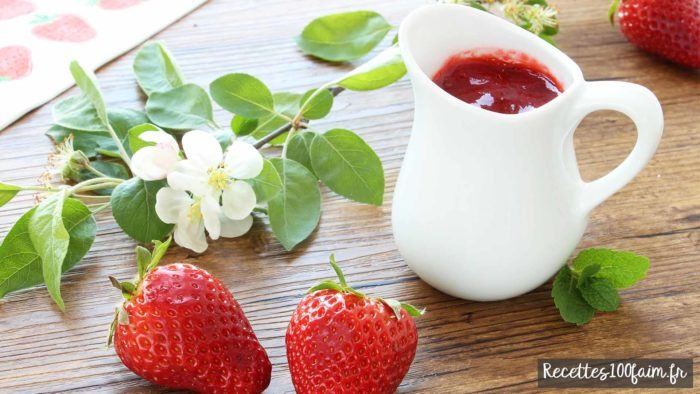 Recette simple de coulis de fraise | Recettes100faim