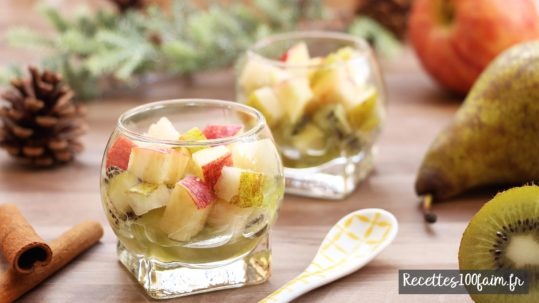 Salade de fruits : pomme, poire & kiwi | Recettes100faim