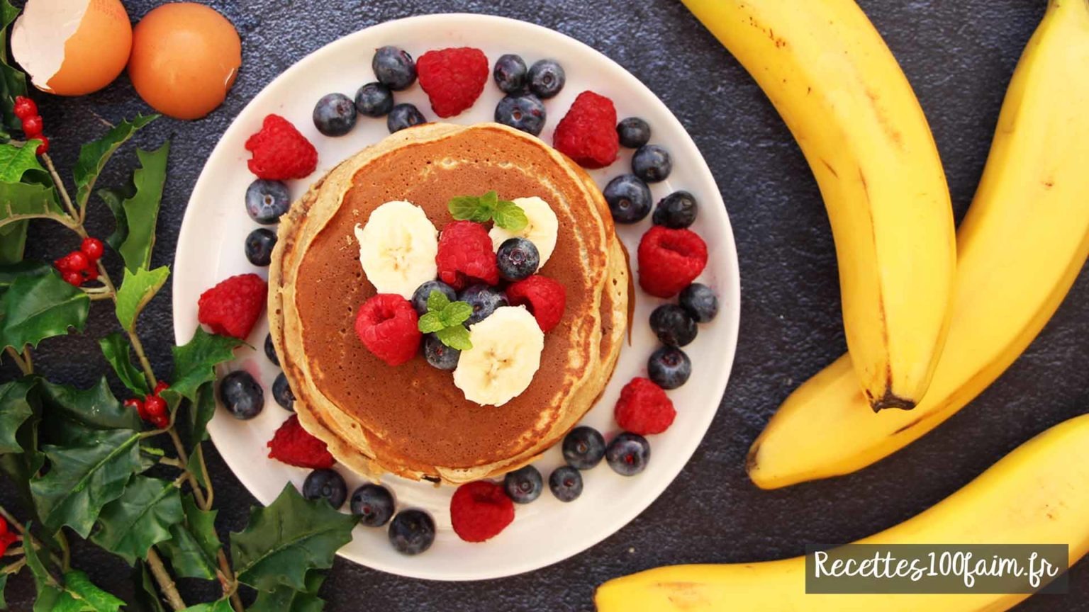 Recette de pancakes à la banane | Recettes100faim