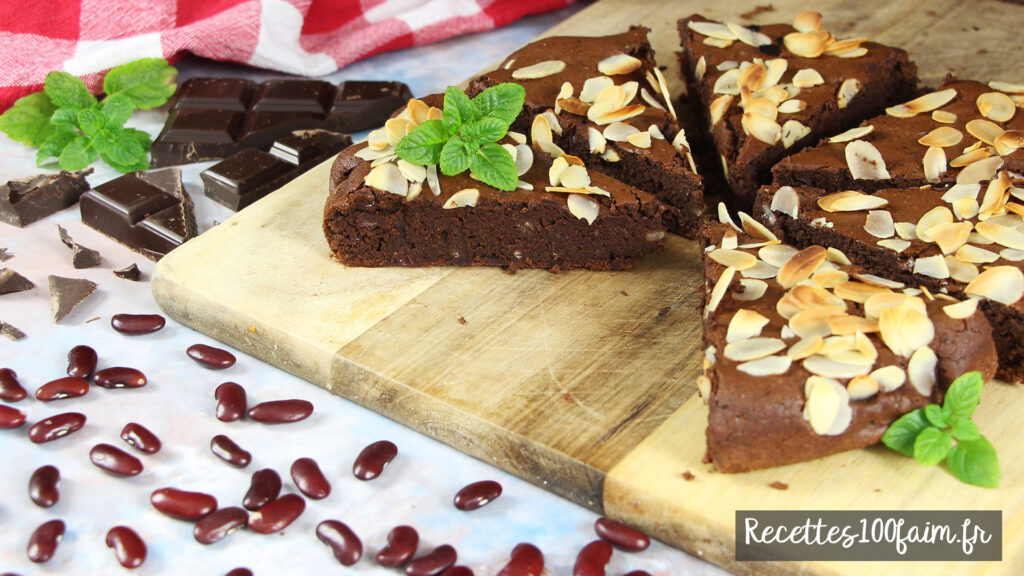 Fondant chocolat noir haricots rouges & amandes | Recettes10faim